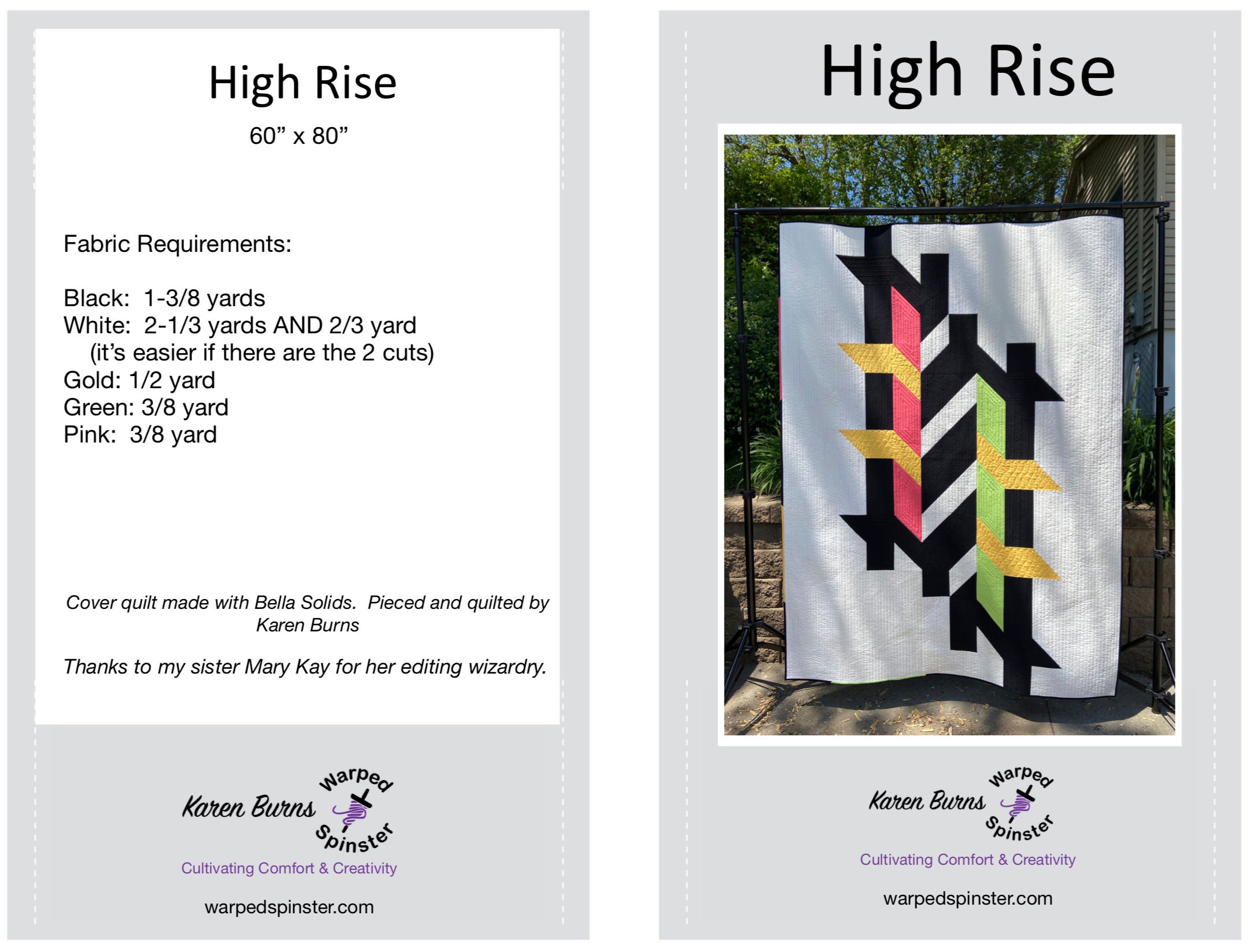 High Rise Quilt Pattern - Etsy