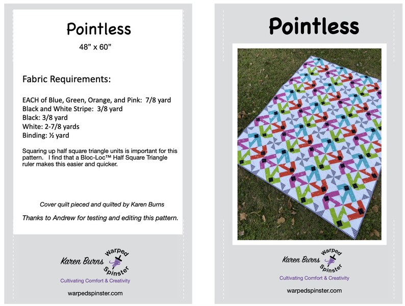 Pointless Quilt Pattern--digital Download - Etsy