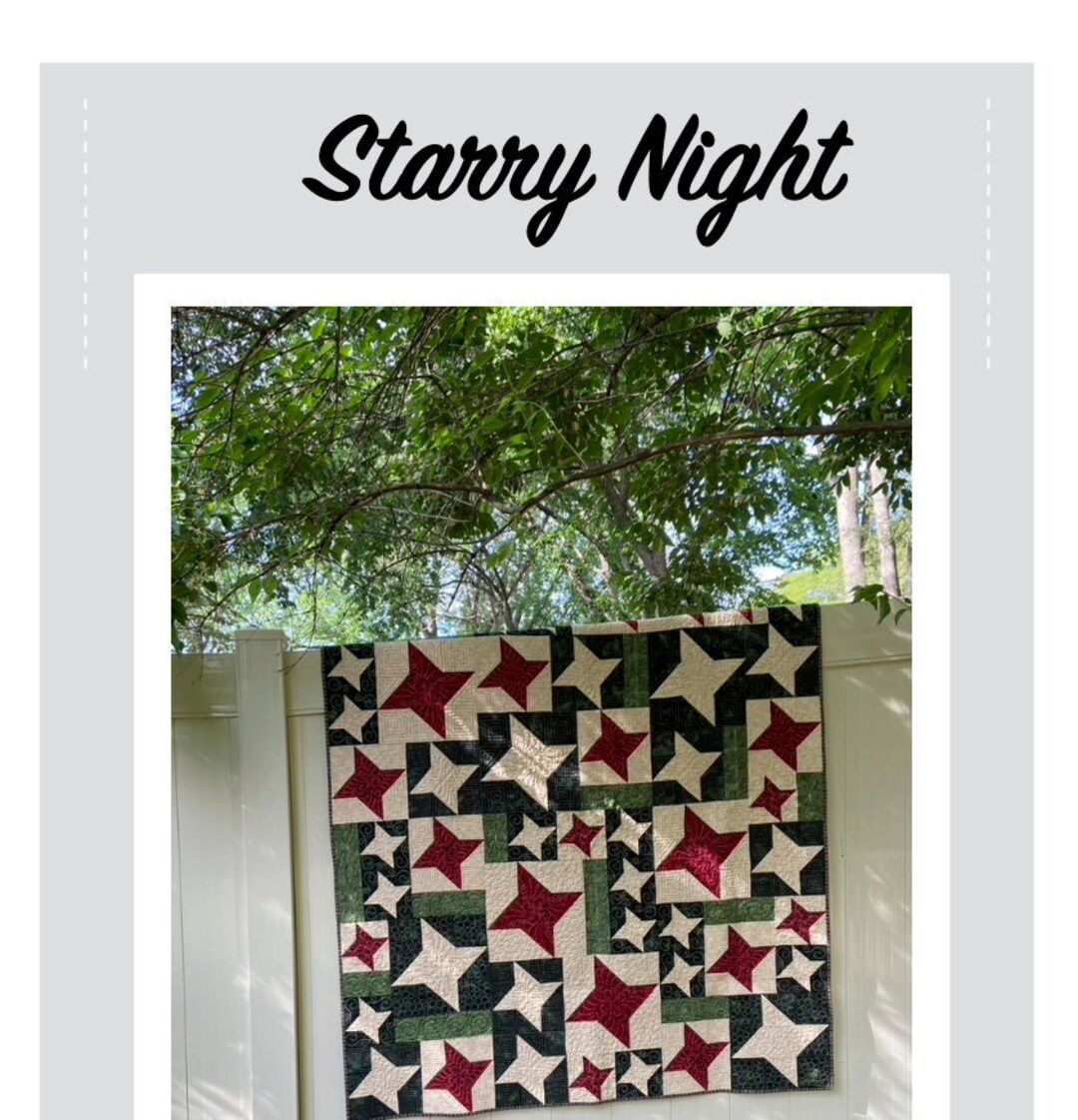 Starry Night Quilt Pattern Downloadable PDF - Etsy