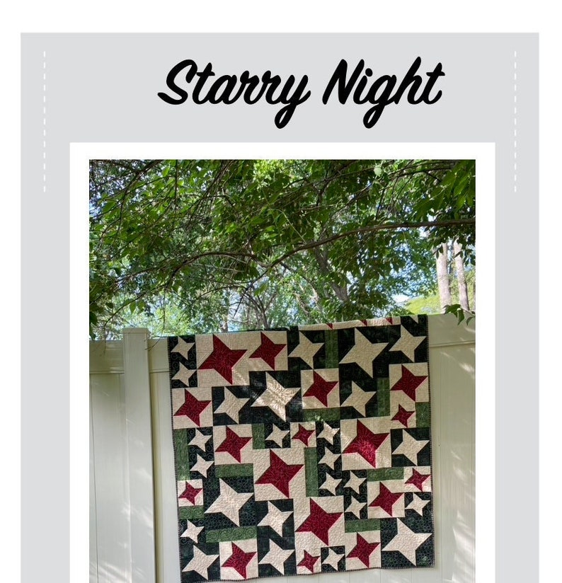 Starry Night Quilt Pattern Downloadable PDF - Etsy