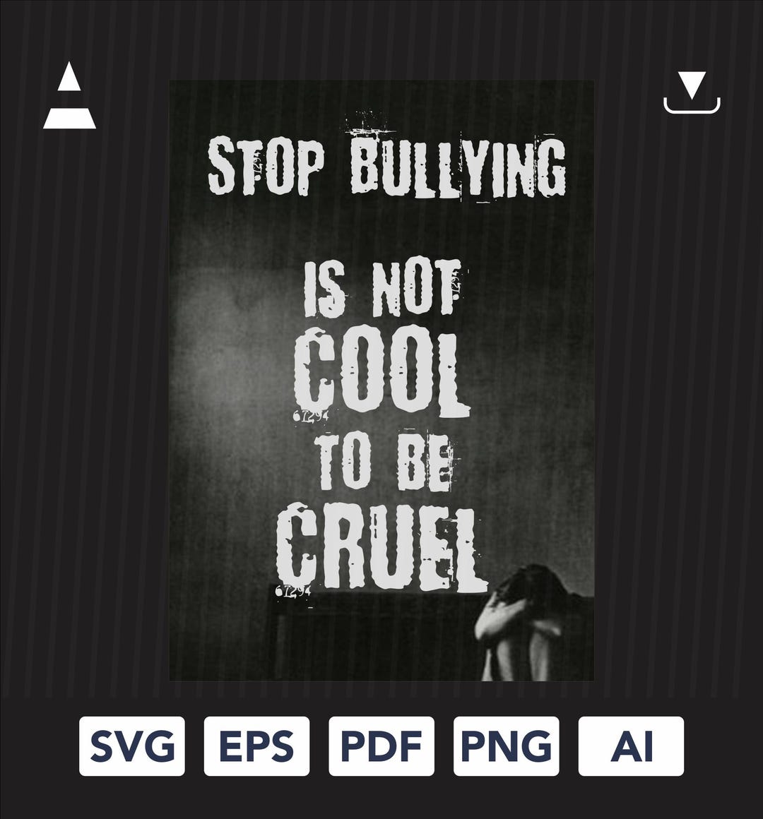 Stop Bullying Poster | Anti-bullying Wall Art | Motivational School ...