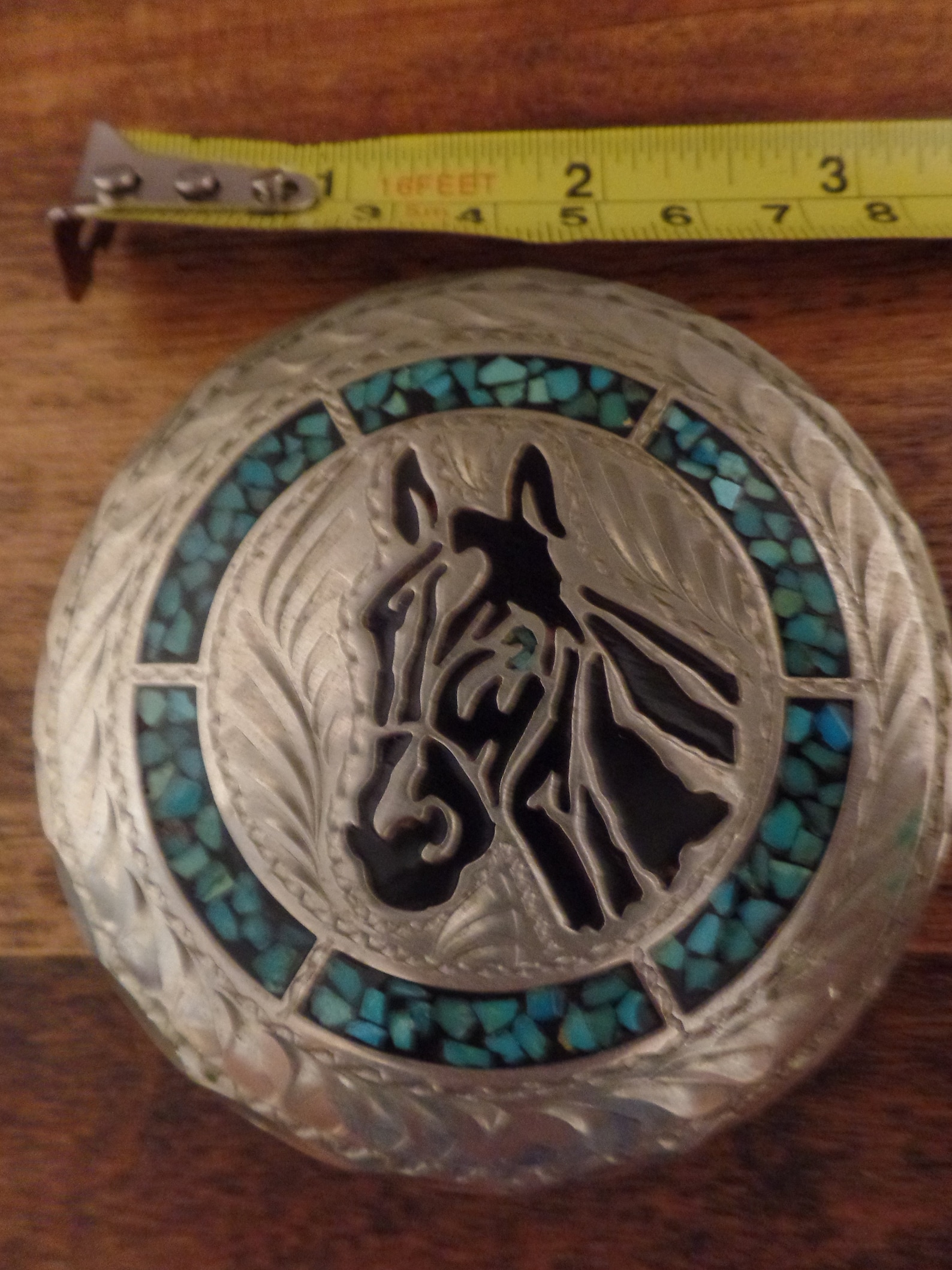 VTG hebilla de cinturón tono plata Cabeza de caballo 3 | Etsy