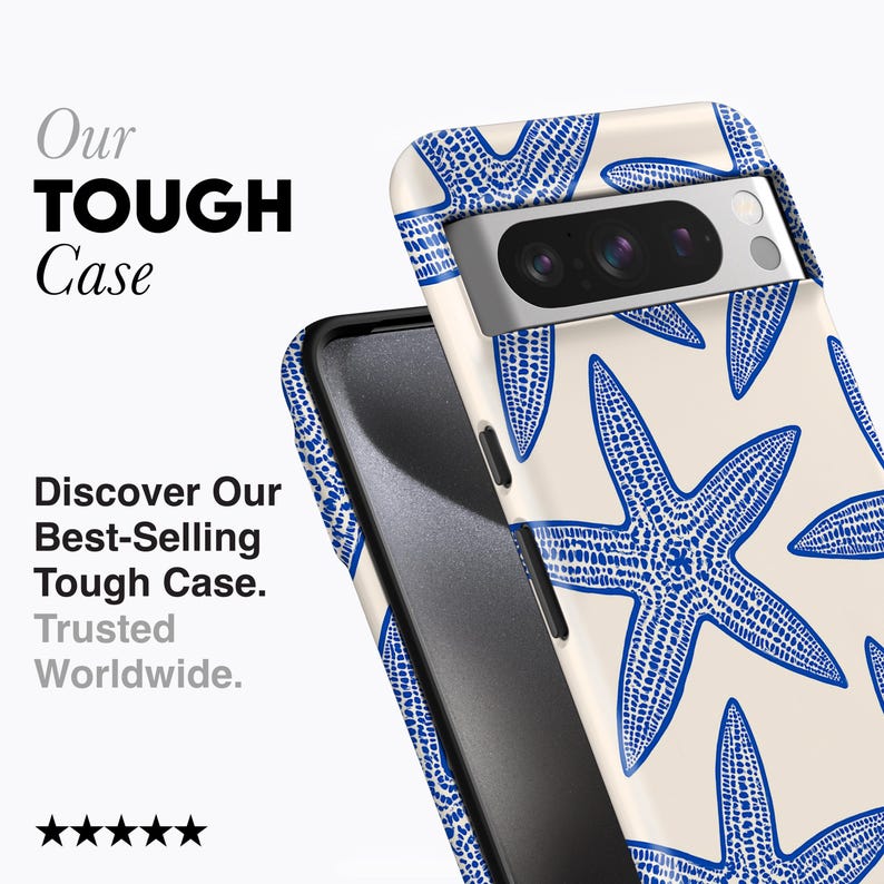 Blue Starfish Phone Case - Sea Life Print With Ocean Vibes, for Pixel 9 ...