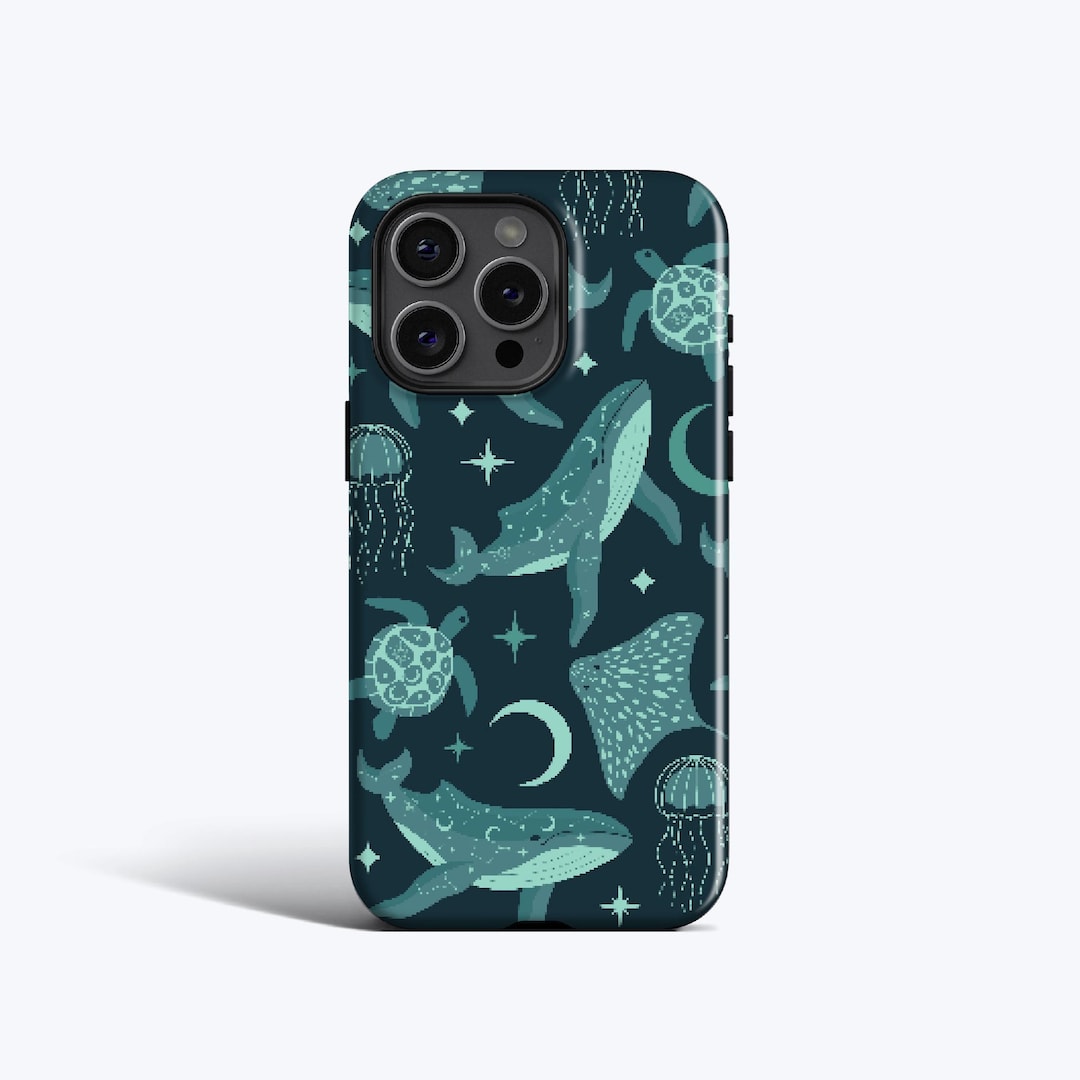 CELESTIAL SEA LIFE Phone Case | Whales, Stars and Turtles, for iPhone ...