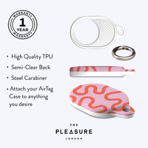 ORGANIC LINES CORAL AirTag Case | for Your Keys, Handbag, Backpack ...