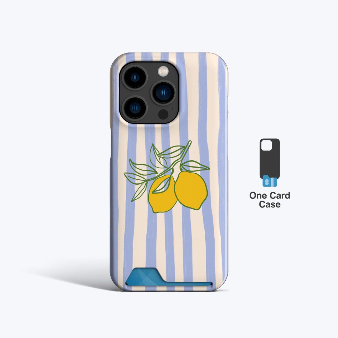Lemons Slim Card Phone Case - iPhone 17 Pro Max, 16 Pro, 15 Plus, 14 ...