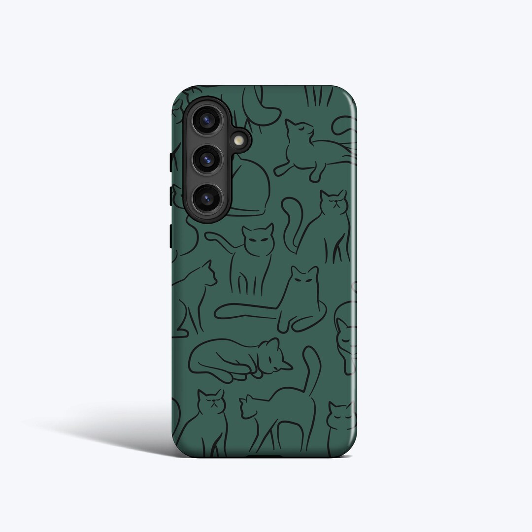 HAND DRAWN Cats Phone Case | for Galaxy S25 Ultra, S24 Plus, S23 Fe ...