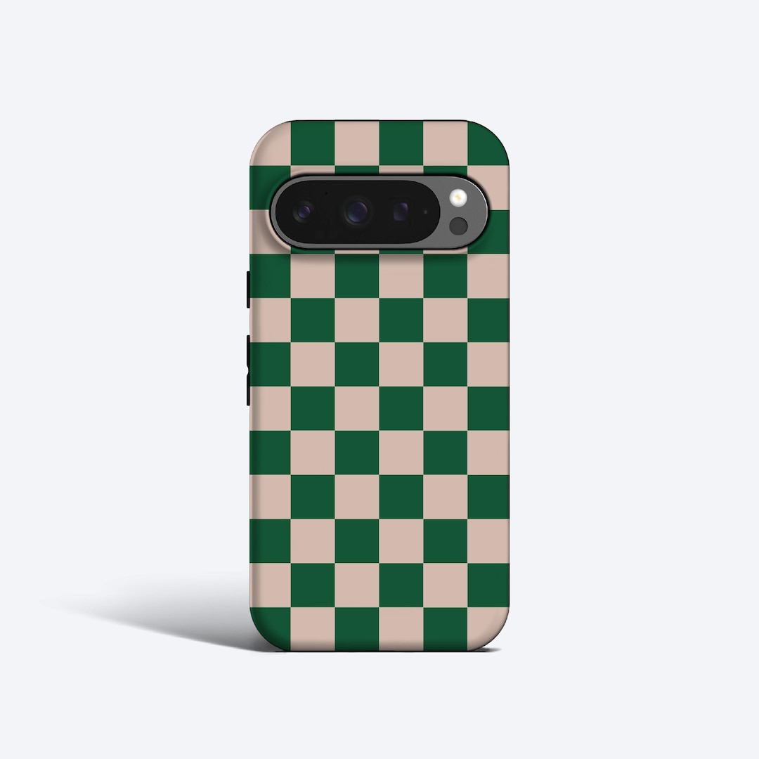 DARK GREEN CHECKERBOARD Phone Case | for Pixel 9 Case, Pixel 8 Pro Case ...