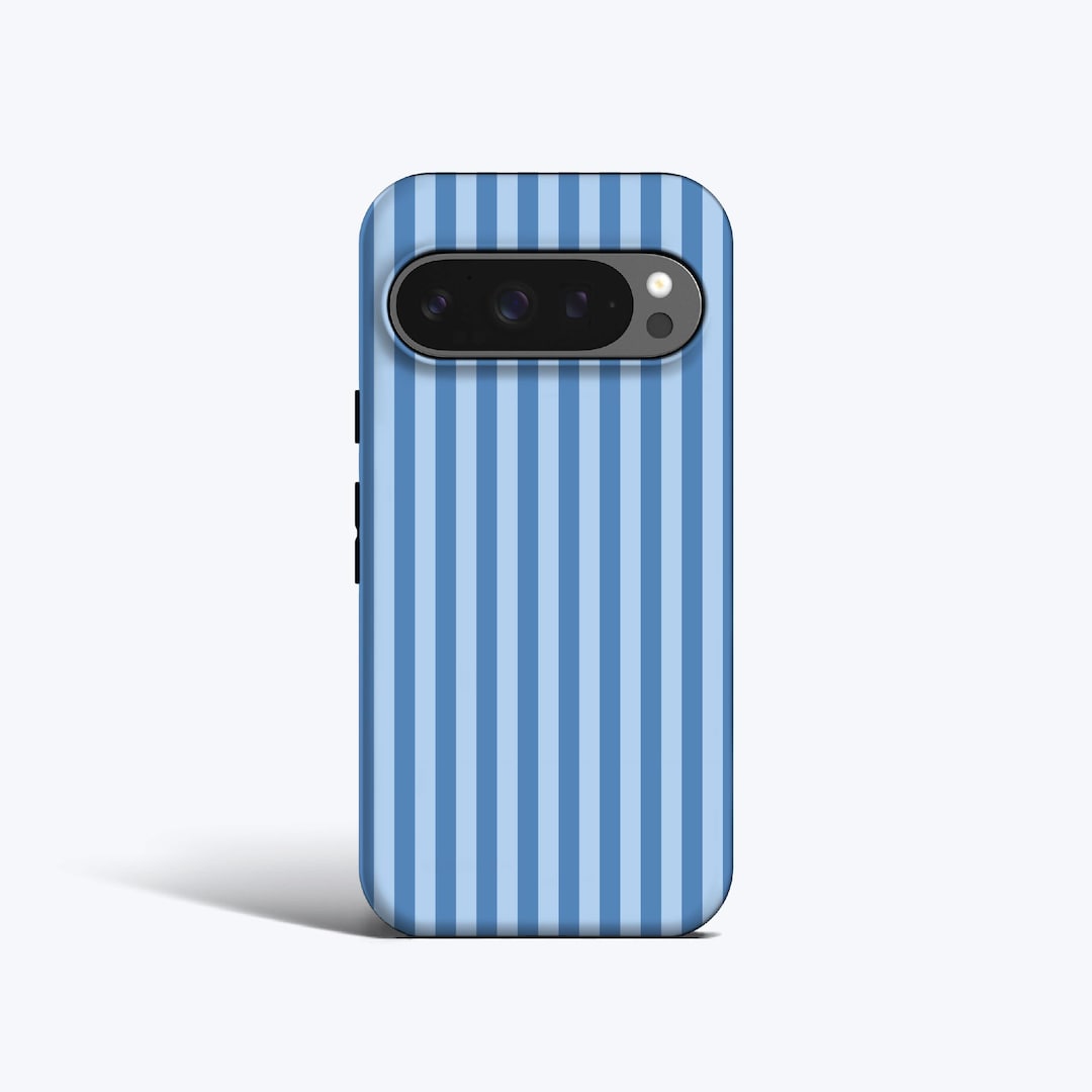 Little Blue Stripes Phone Case - for Pixel 10 Pro Xl, 9, 8a, 8 Pro, 7 ...