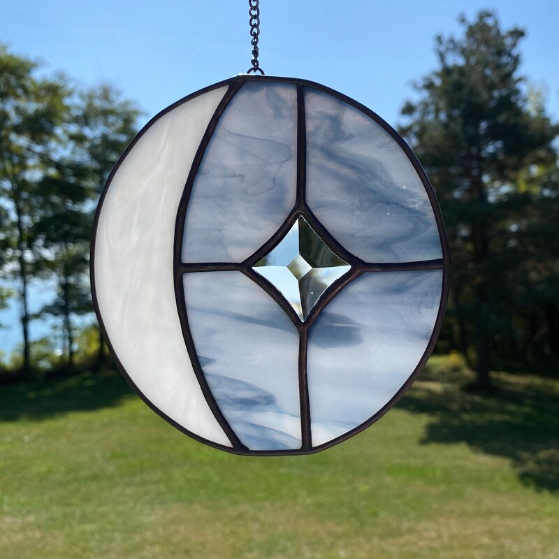 Stained Glass Moon - Etsy