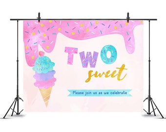 Two Sweet Backdrop | Etsy