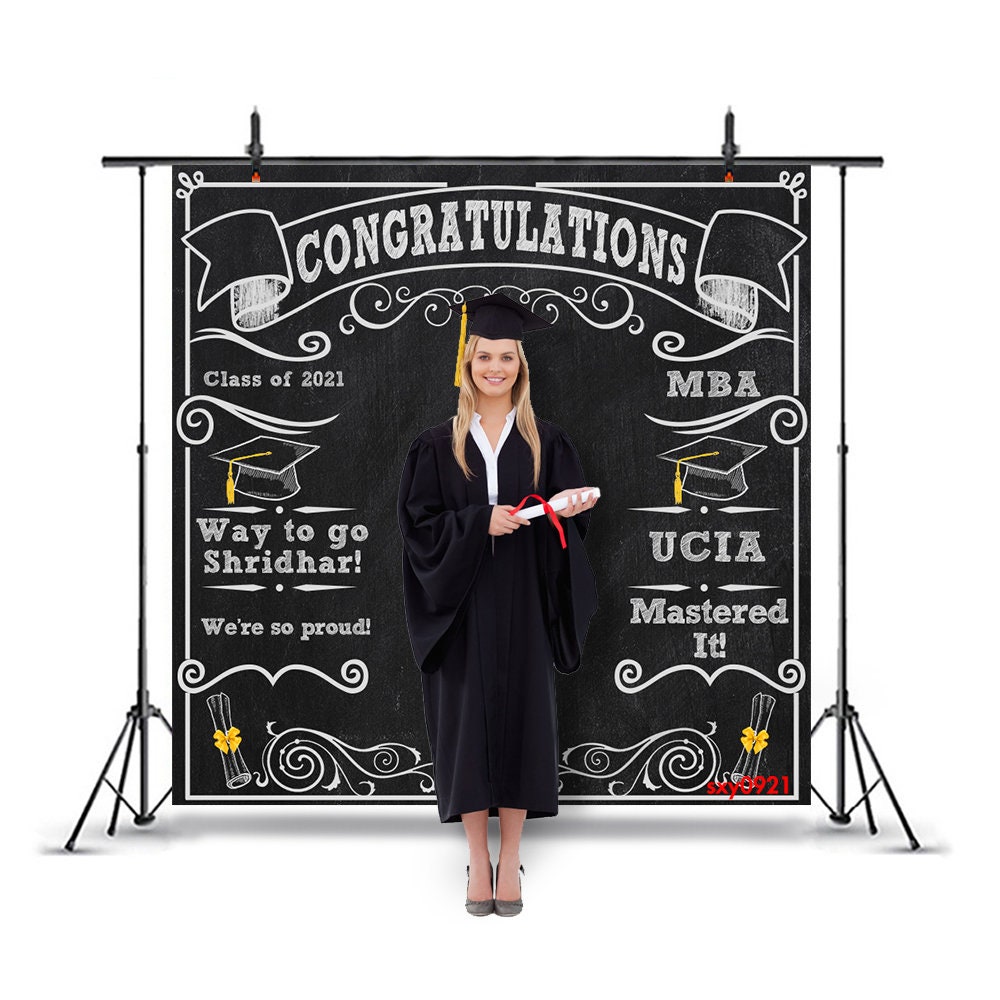 Graduation Photo Backdrop PersonalizedChalkboard Graduation | Etsy