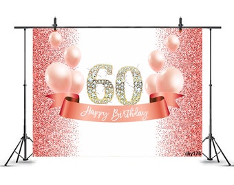 60th Birthday Backdrop | Etsy