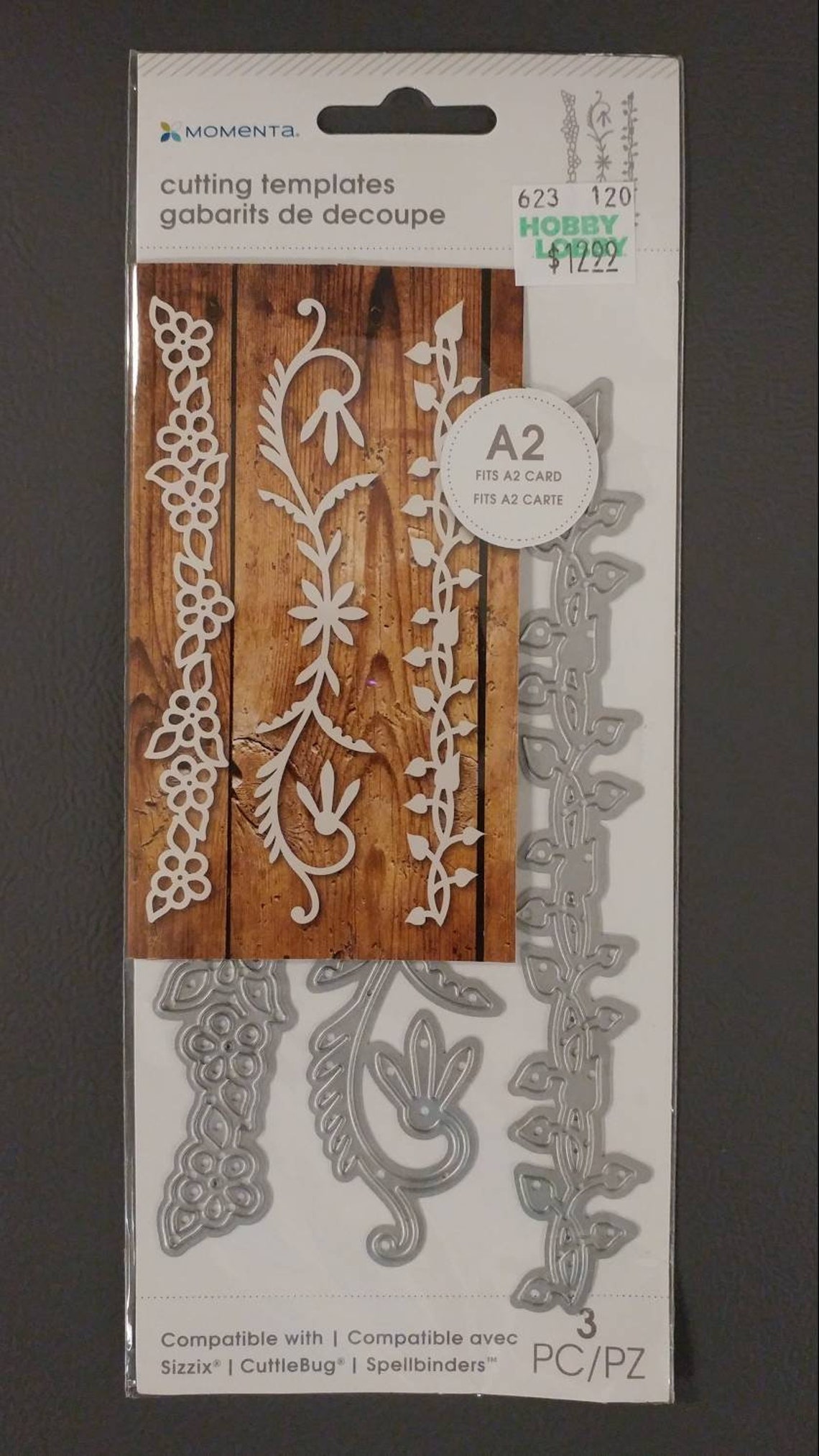 Edge Cutting Dies Decorative Botanical, Set of 3,momenta Metal Dies ...
