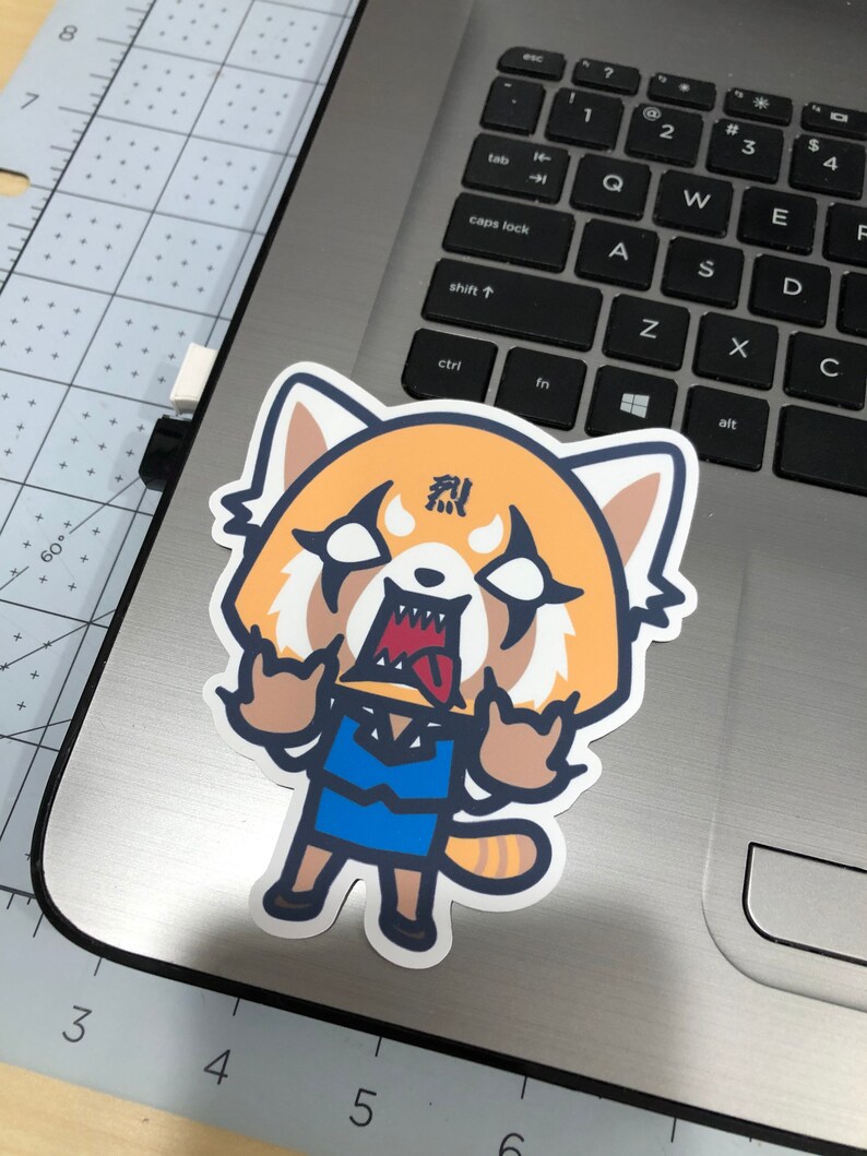 Aggretsuko Waterproof Vinyl Sticker | Etsy