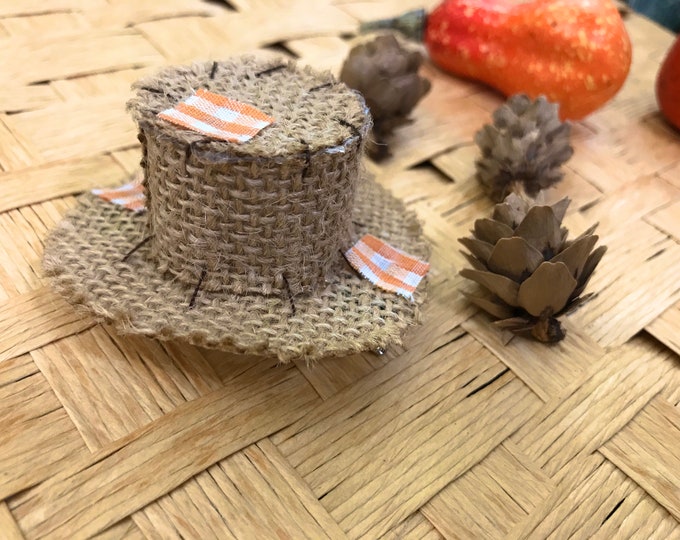 Mini Thanksgiving Fall Scarecrow Hat Hair Clip - Etsy