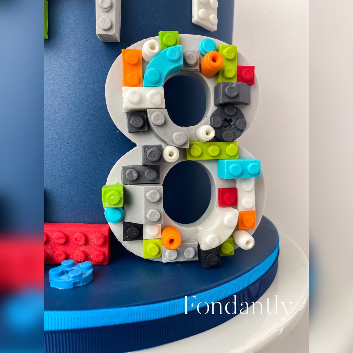 Lego Themed Number Cake Topper. Lego Number Fondant Number | Etsy