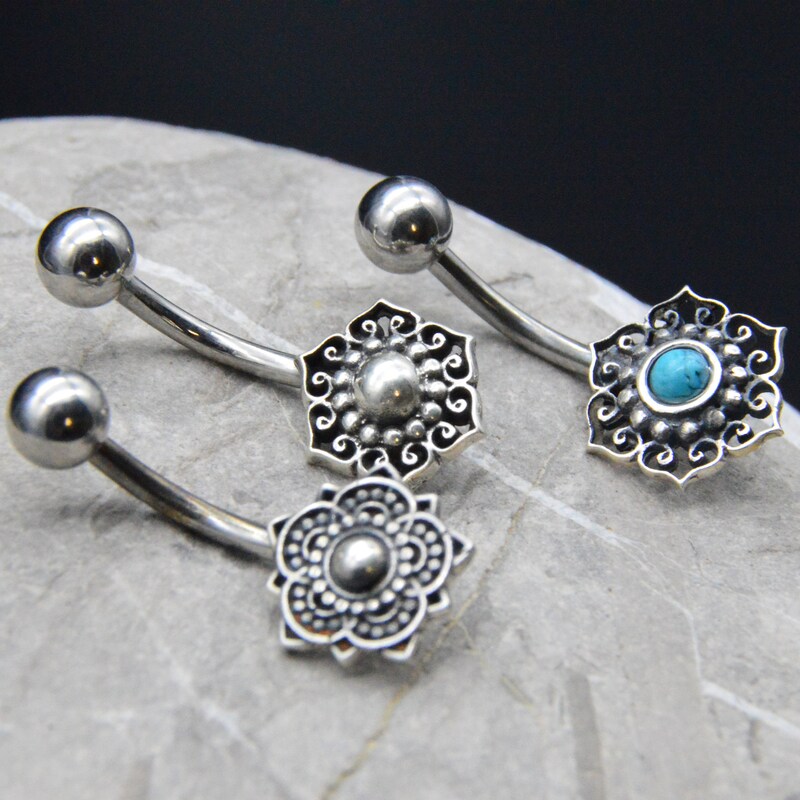 Silver Belly Piercing - Etsy