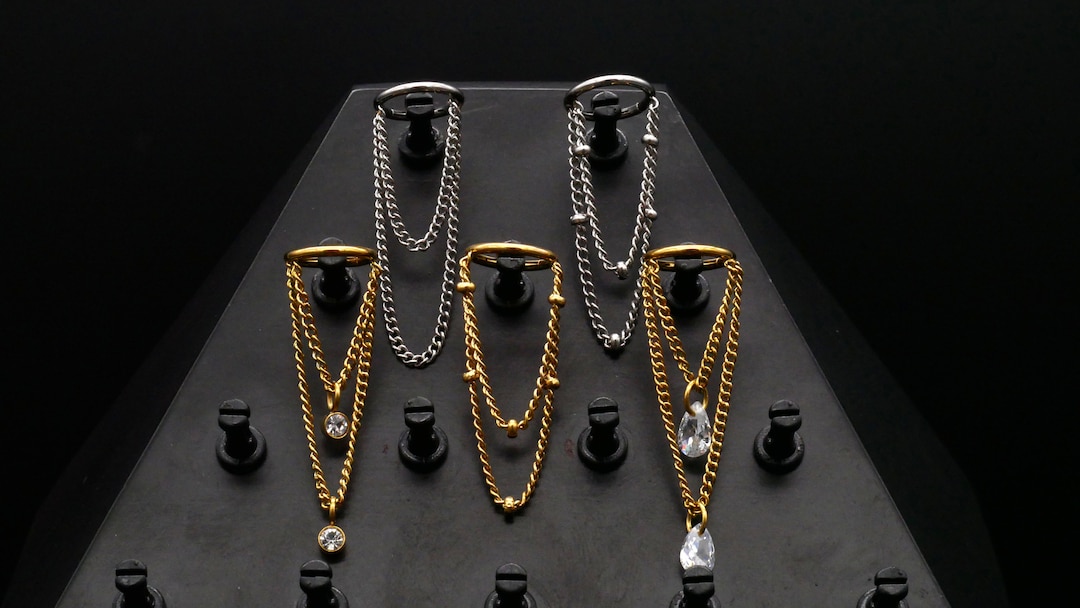 Helix Piercing 1.2 Mm Surgical Steel in Gold 1G/13 - Etsy