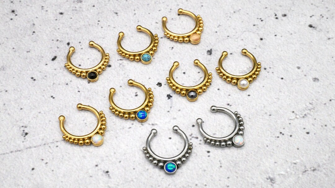 Fake Piercing Septum Surgical Steel 1G/12 - Etsy