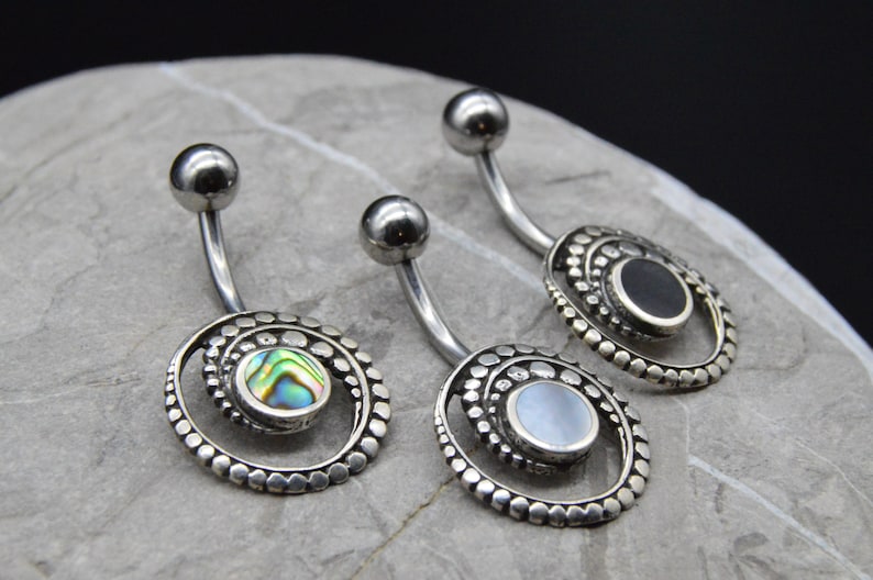Belly Button Piercing 925 Silver - 1N/07 - Etsy UK