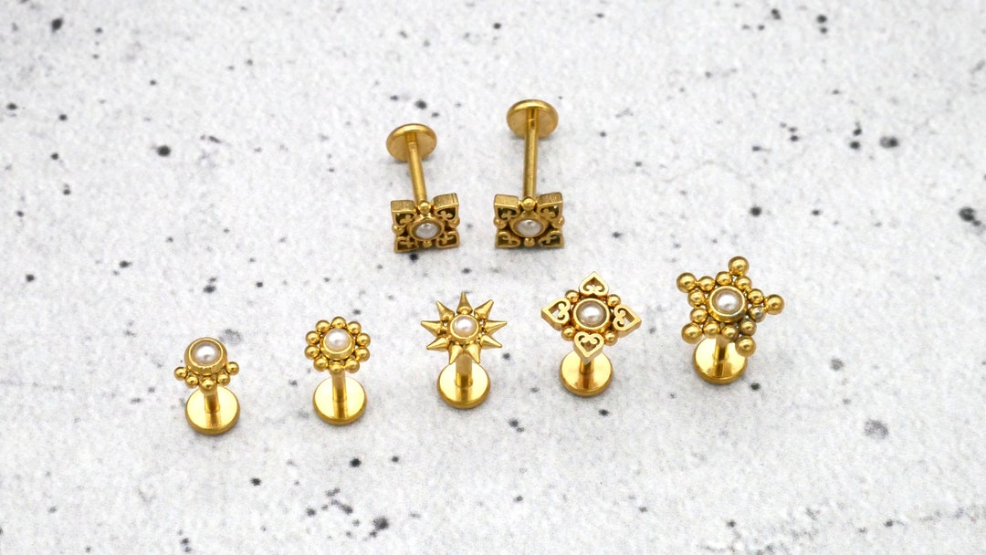 Piercing/labret/medusa/tragus Surgical Steel - 1G/10 - Etsy