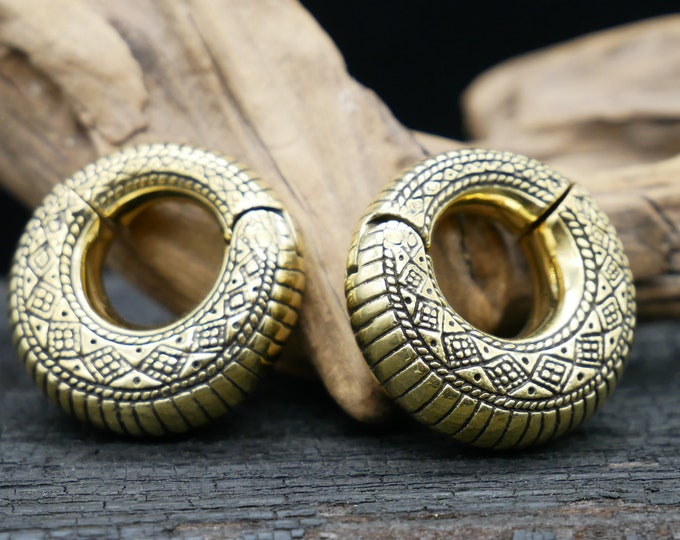 Traditional Tribal Brass Ear Weight, Ear Weights, Ear Gauges, Tunnels ...