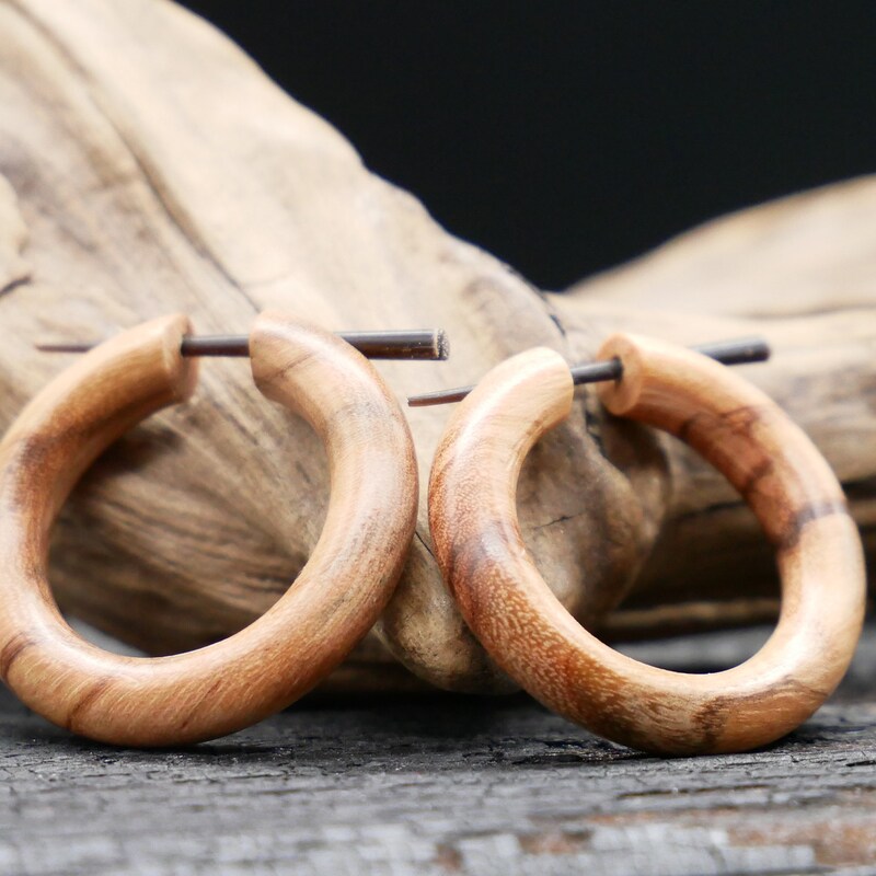 Wooden Earrings - Etsy