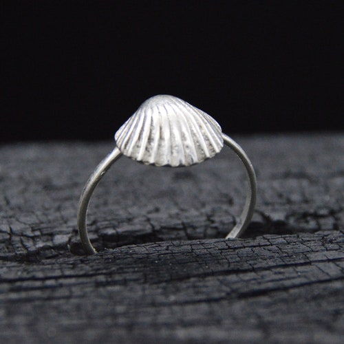 Seashell Ring Scallop Shell Sterling Silver Summer Beach - Etsy