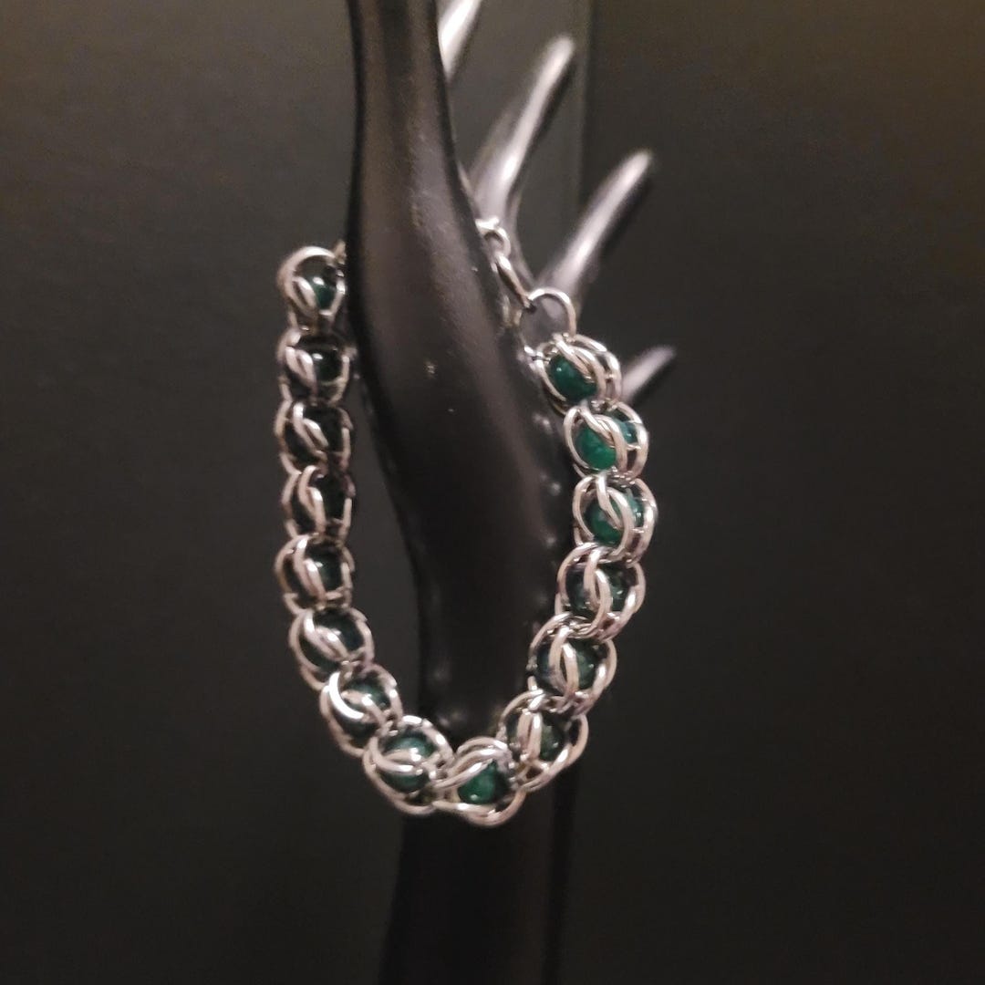 Green Captive Bead Bracelet - Etsy