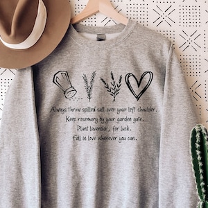 Salt Rosemary Lavender Love, Practical Magic Sweat, Halloween Crewneck ...
