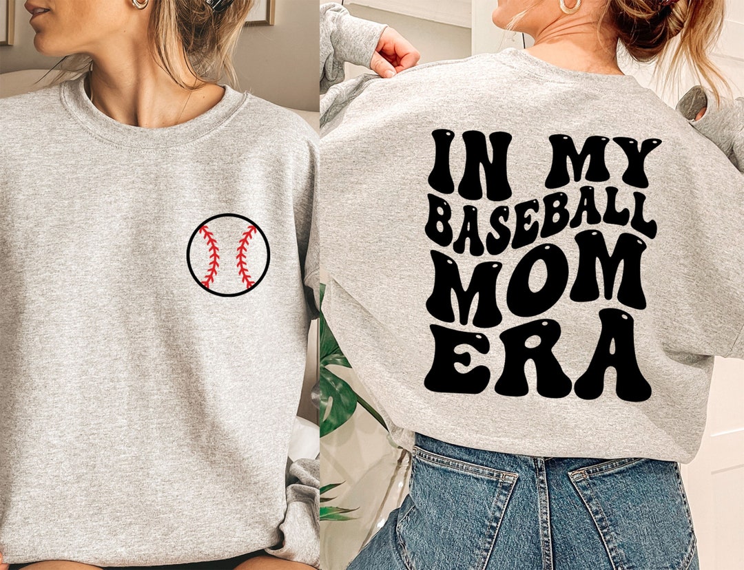 In My Baseball Mom Era Sweatshirt, Baseball Mama Crewneck, Sports Mom ...