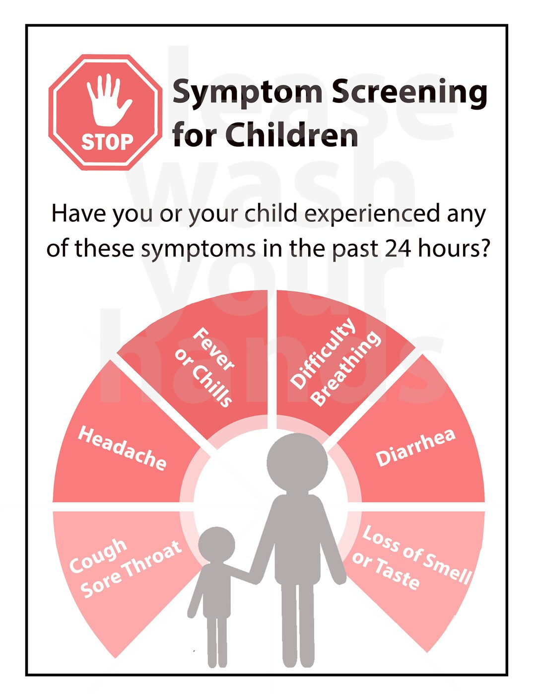 Symptom Screening Signage for School and Daycare (digital Download) - Etsy