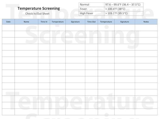 Temperature Recording Sheet Printable Forms Customiza - vrogue.co Temperature Recording Sheet Printable Forms Customiza - vrogue.co