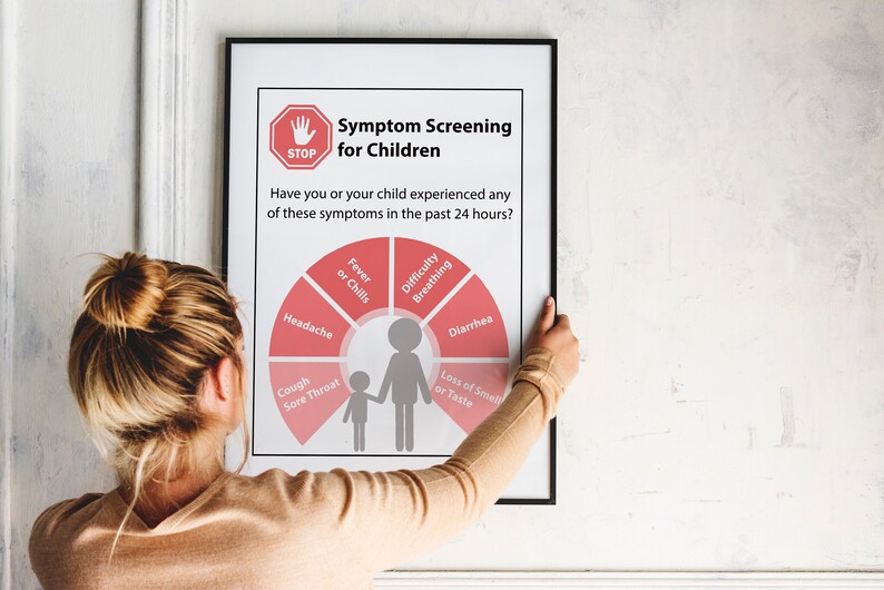 Symptom Screening Signage for School and Daycare (digital Download) - Etsy