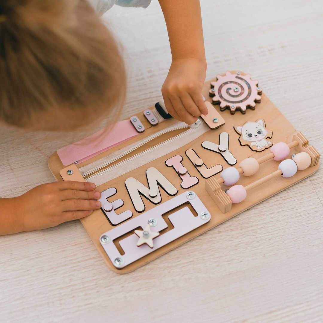 Custom Name Puzzle With Pegs, Personalized Name Puzzle With Animals ...