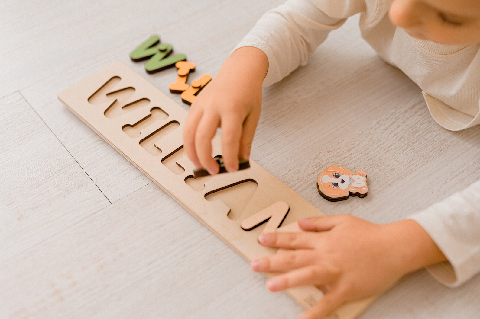Personalized Name Puzzle With Pegs New Baby Gift Wooden - Etsy