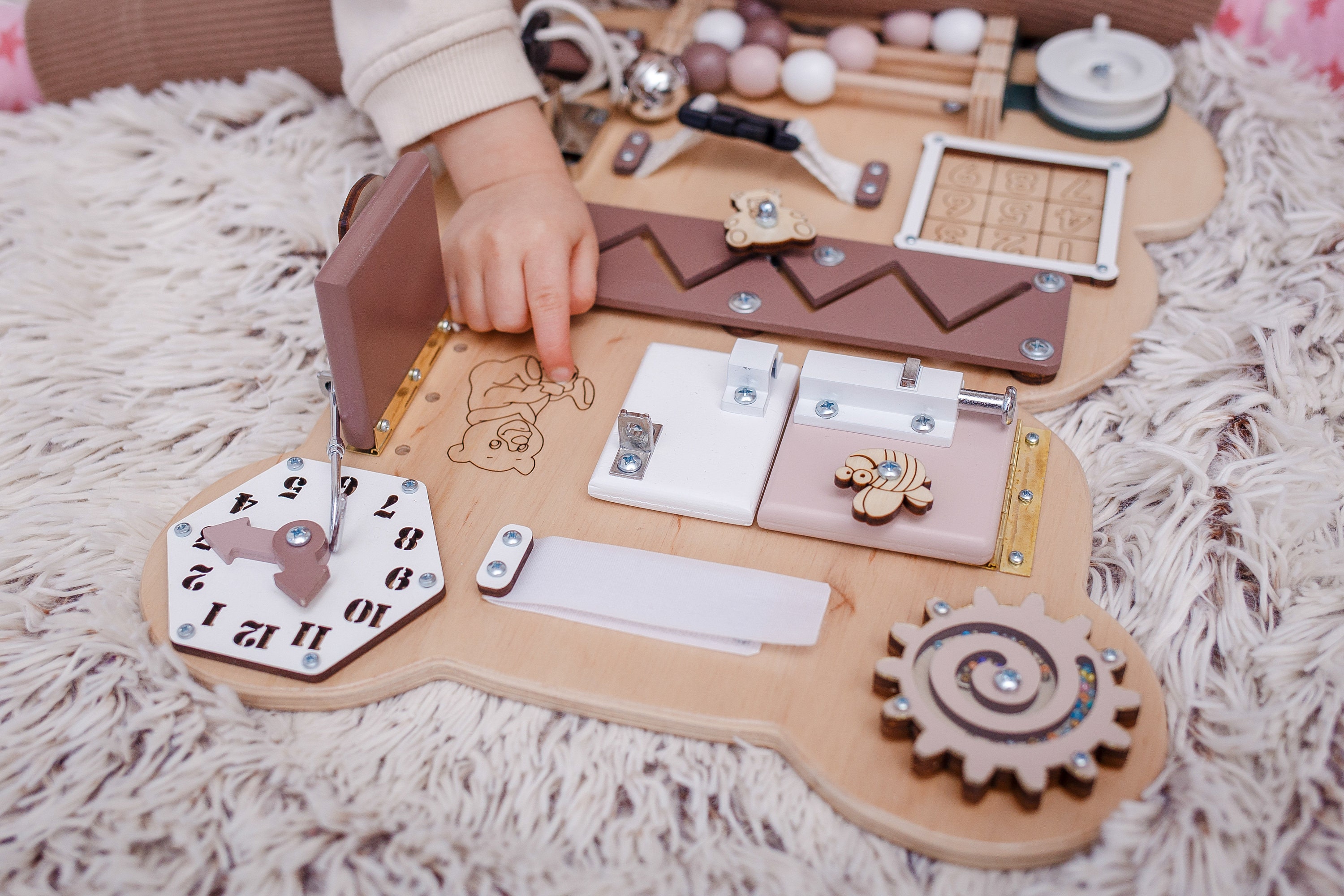 Busy Board for Toddler, Activity Board, Toddler Gift, Montessori Board ...