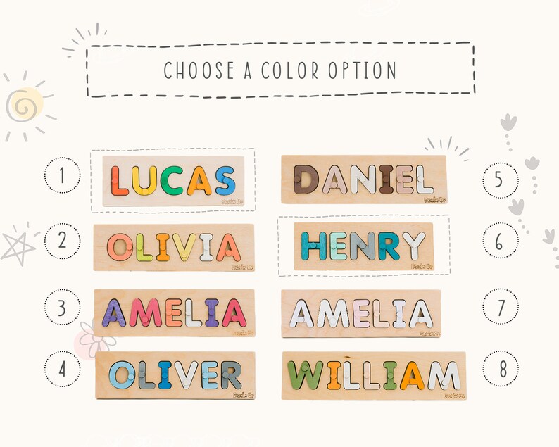 Personalized Name Puzzle With Pegs New Baby Gift Wooden - Etsy