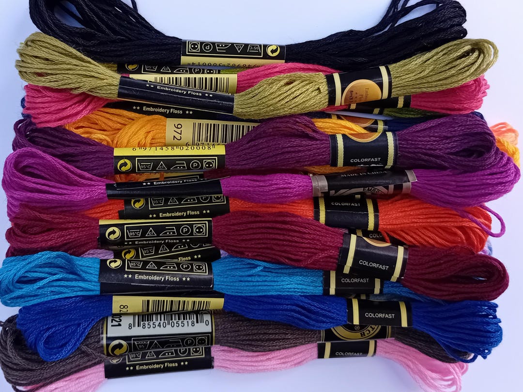 20 Embroidery Threads, Different Colours, Super Value. - Etsy