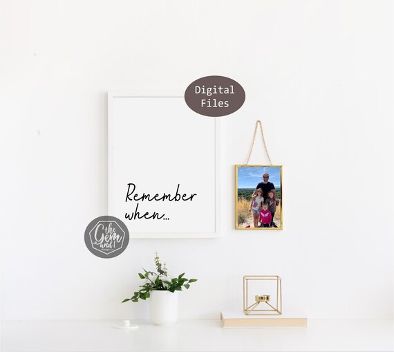 Remember When... Printable Memory Wall INSTANT DOWNLOAD - Etsy