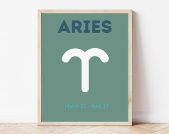 Gemini Zodiac Sign Wall Art INSTANT DOWNLOAD Preppy Wall - Etsy