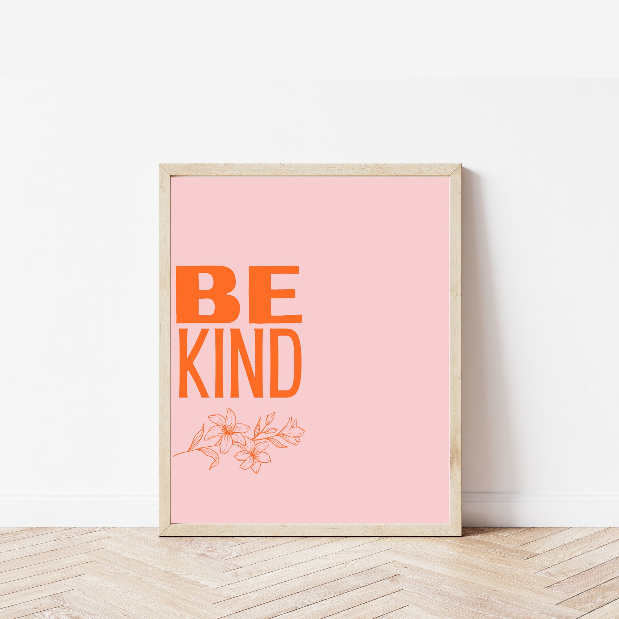 Preppy "be Kind" Wall Art - INSTANT DOWNLOAD - Printable, Preppy Wall ...