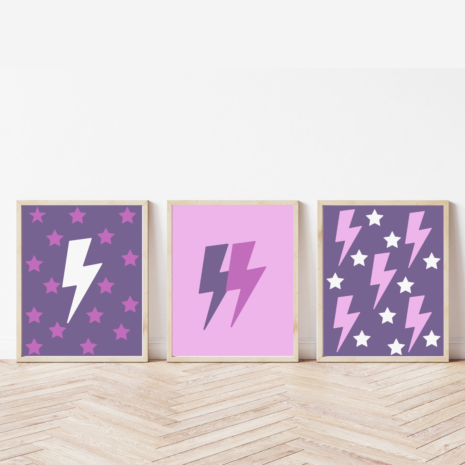Lightning Bolts Wall Art - INSTANT DOWNLOAD - Preppy Printable Wall ...