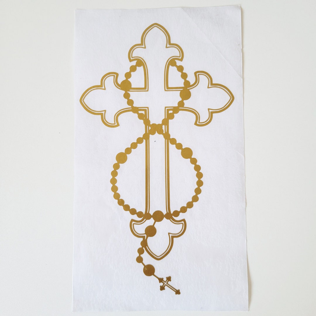 Rosary and Holy Cross Decal / Stickers for Vehicles, Windows, Laptop ...