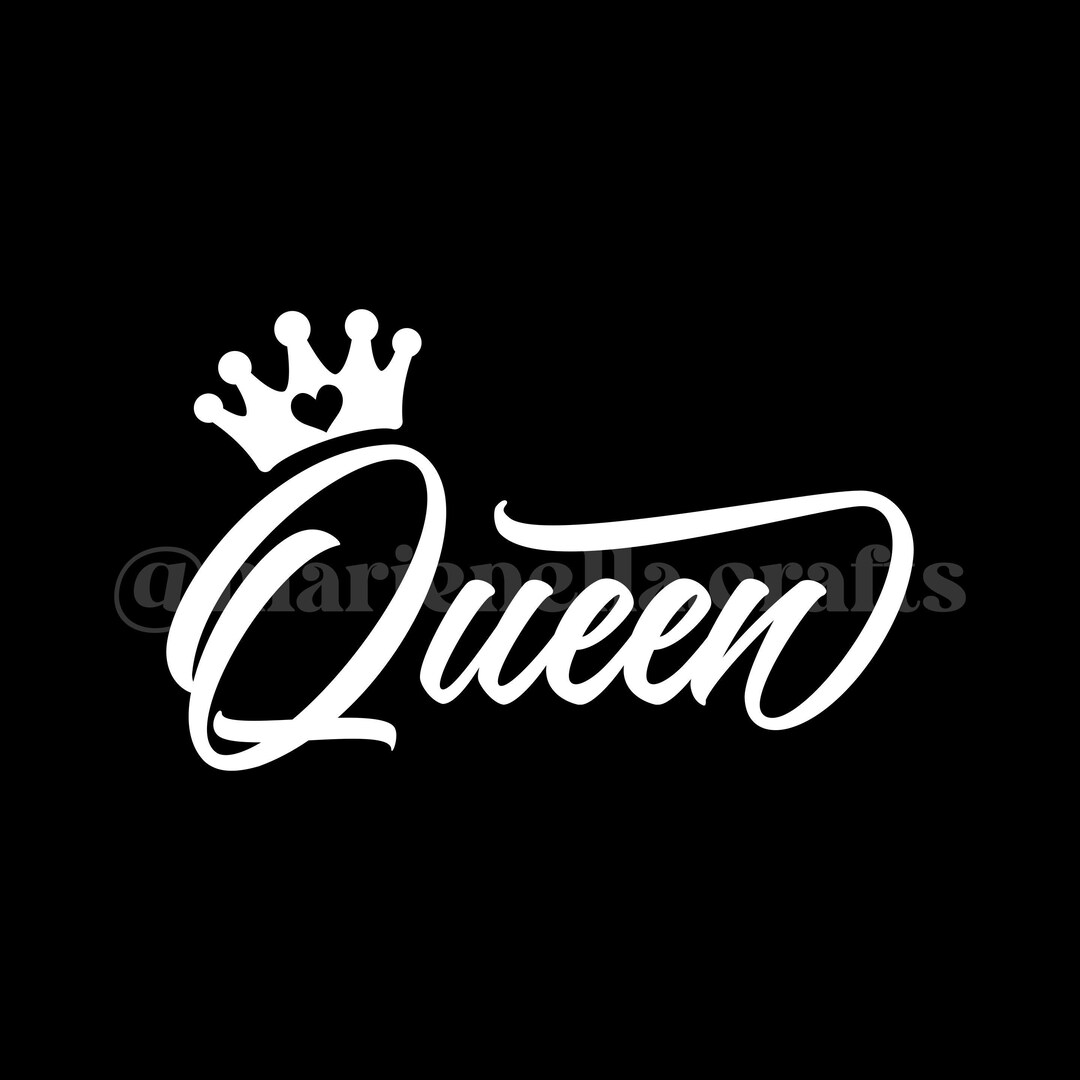 Queen Crown Decal, Vinyl Sticker, Car Decals, Laptop Decals, Window ...