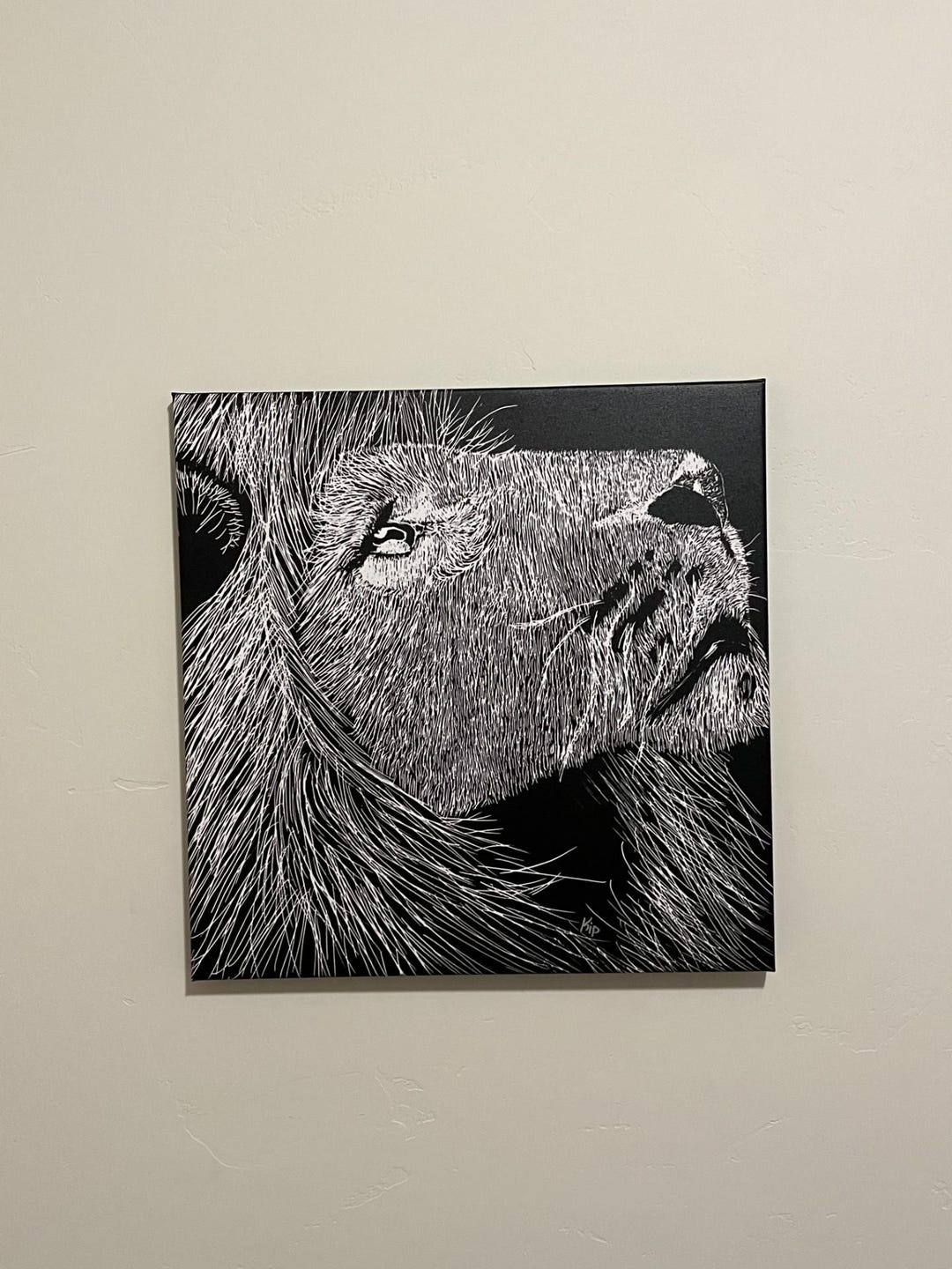 Humility, 3/4" Canvas Frame, Scratch Art Canvas Reprint, 20"x20" - Etsy