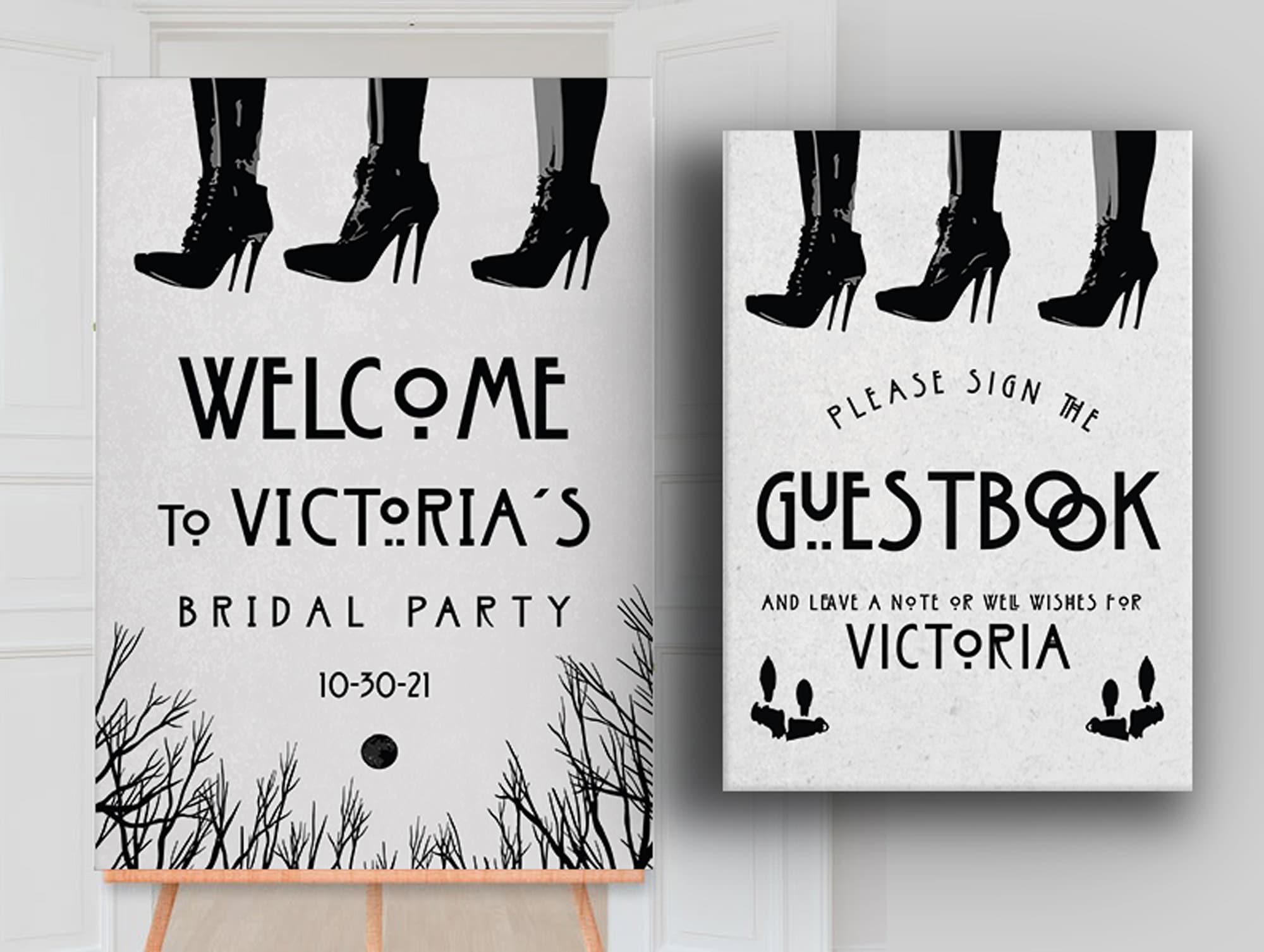 Coven White American Horror Story AHS Coven Signs for Welcomeguestbook ...