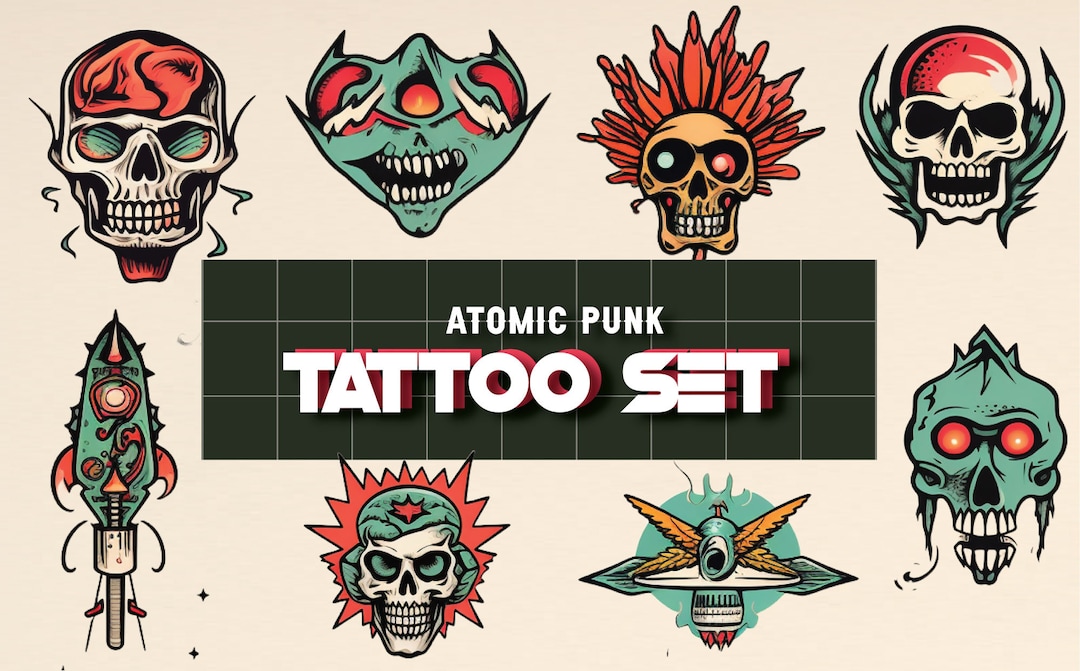 Atomic Punk Old School Retro California Traditional Tattoo Old School ...