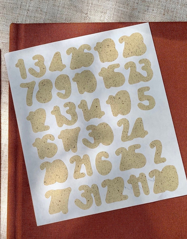 Sticker Numbers Made of Self-adhesive Paper With Structure and Natural ...